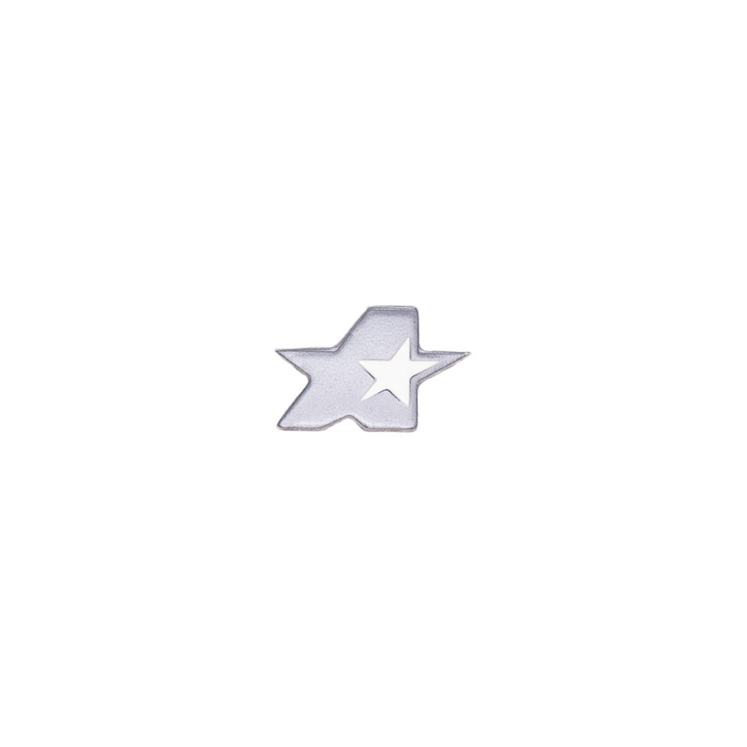 Silver Star sticker 3D